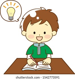 Illustration Child Inspired By Answer: vector de stock (libre de ...