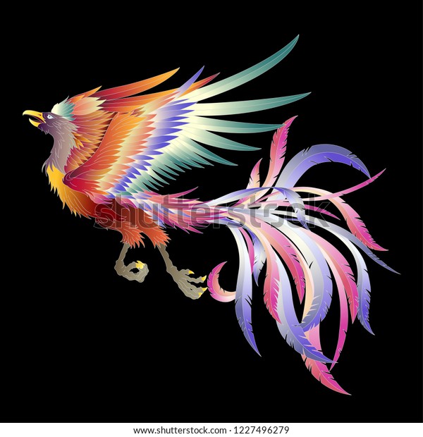 Illustration Chinese Phoenix i Designed Chinese Stock Vector (Royalty ...