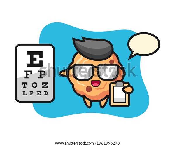 Illustration Chocolate Chip Cookie Mascot Ophthalmology Stock Vector ...