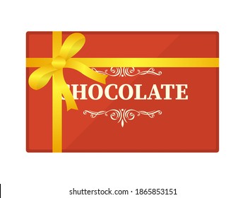 Illustration Chocolate Package Ribbon Stock Vector (Royalty Free ...