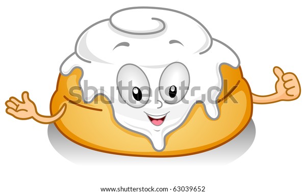 Illustration Cinnamon Roll Character Giving Thumbs Stock Vector ...