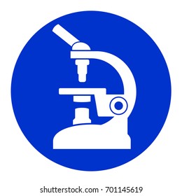 Illustration Circle Microscope Blue Icon Stock Vector (Royalty Free ...