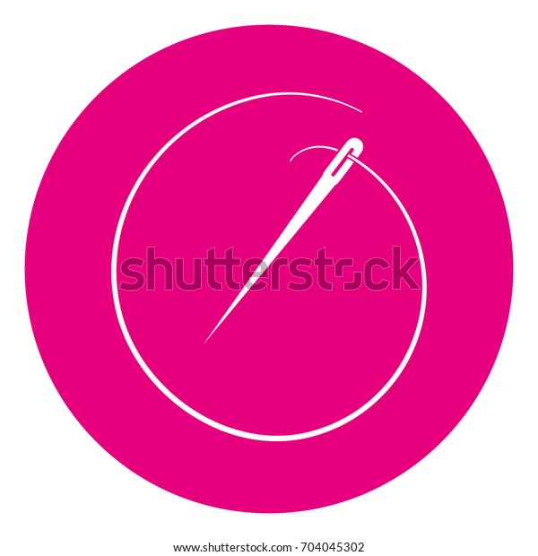 Illustration Circle Pink Needle Icon Stock Vector (Royalty Free ...