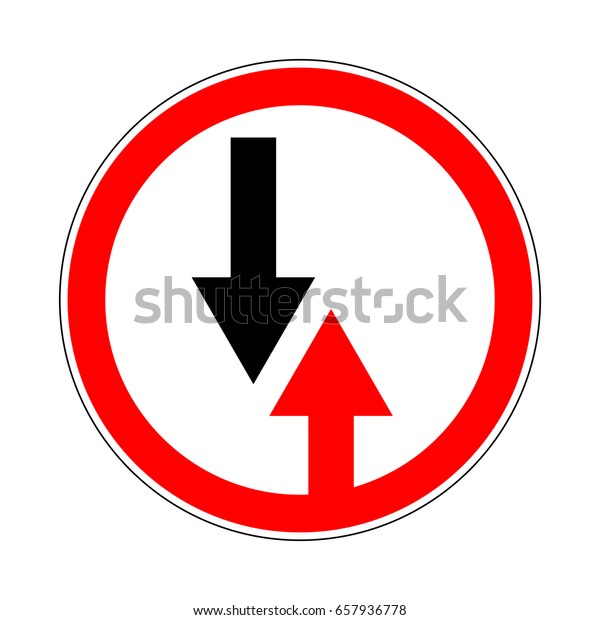 Illustration Circle Priority Sign Give Way Stock Vector (Royalty Free ...