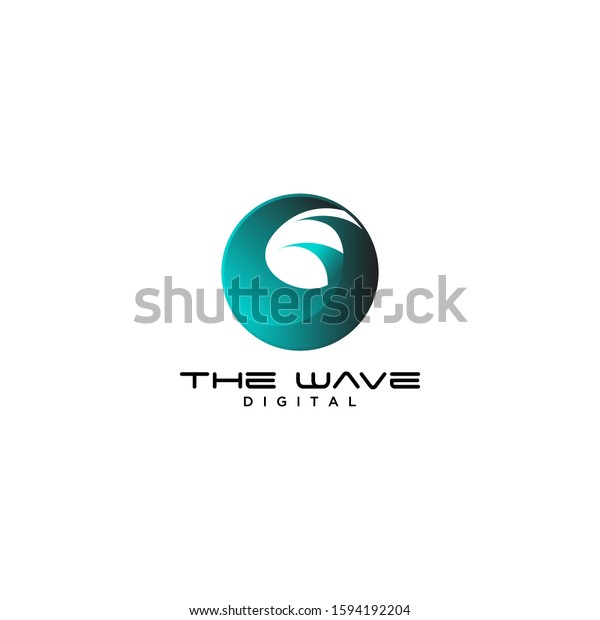 Illustration Circle Wave Logo Icon Design Stock Vector (Royalty Free ...