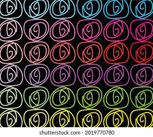 Illustration Circles Arranged Gradation Light Dark Stock Vector ...