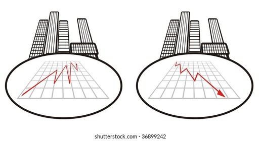 Illustration City Building Graph Chart Stock Vector (Royalty Free ...