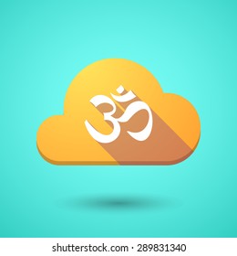 Illustration Cloud Icon Om Sign Stock Vector (Royalty Free) 289831340 ...