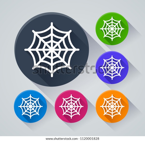 Illustration Cobweb Circle Icons Shadow Stock Vector (Royalty Free ...