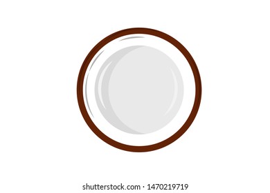 Illustration Coconut Shell Icon Stock Vector (Royalty Free) 1470219716 ...