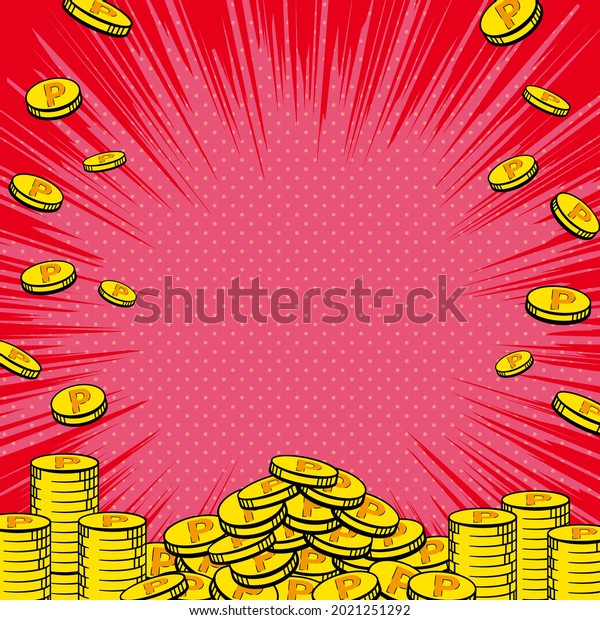 Illustration Coin American Comic Touch Stock Vector (Royalty Free ...