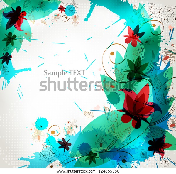 Illustration Cold Flower Background Abstract Background Stock Vector ...