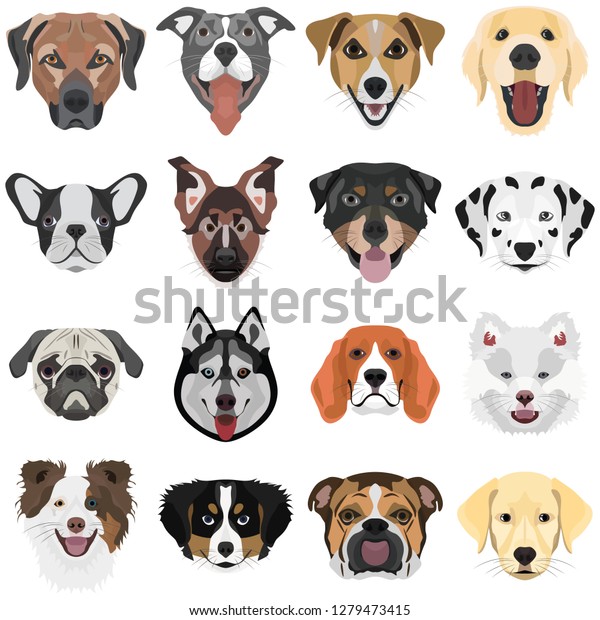 Illustration Collection Dogs Creative Use Graphic Arkivvektor ...