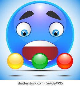 Illustration Color Screaming Faces Stock Vector (Royalty Free ...
