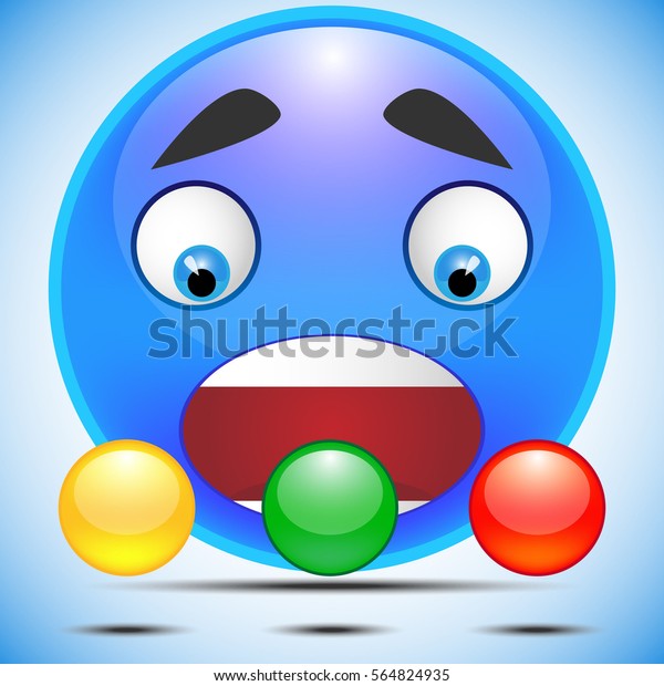 Illustration Color Screaming Faces Stock Vector (Royalty Free ...