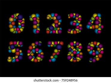 Illustration Colorful Bubbles Numbers Stock Vector (Royalty Free ...