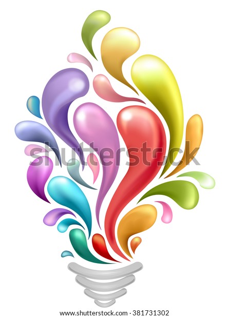 Illustration Colorful Creative Light Bulb Eps10 Stock Vector (Royalty ...