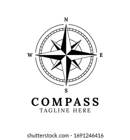 Illustration Compass Logo Design Template Stock Vector (Royalty Free ...