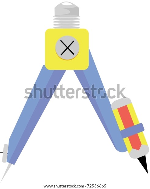 Illustration Compass On White Background Stock Vector (Royalty Free ...