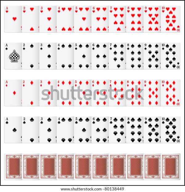 Illustration Complete Set Playing Card On Stock Vector (Royalty Free ...