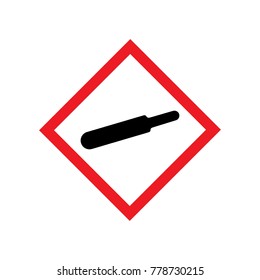 Compressed Gas Ghs Pictogram Isolated Vector Stock Vector (Royalty Free ...