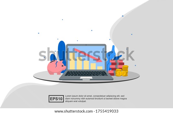 Illustration Concept Drastic Bankruptcy Stock Vector (Royalty Free ...