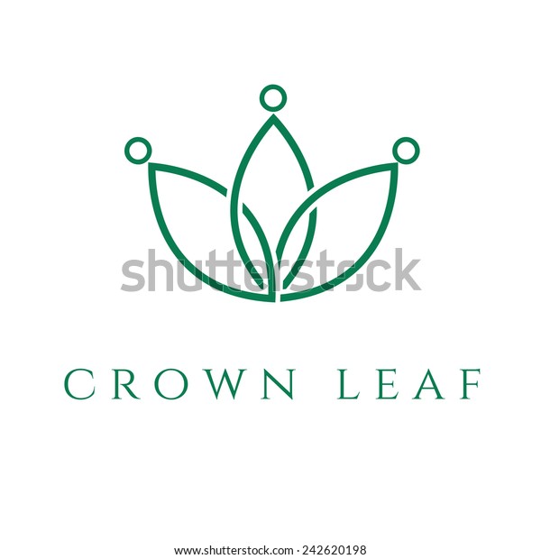 Illustration Concept Icon Crown Leaf Vector Stock Vector (Royalty Free ...