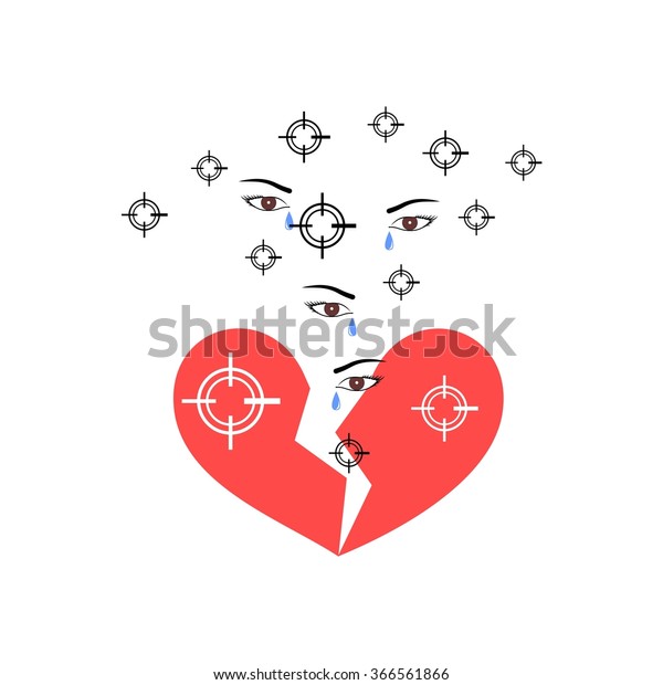Illustration Concept On Theme Unrequited Love Stock Vector (Royalty ...