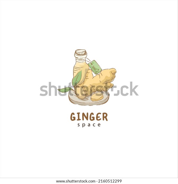Illustration Concept Serving Ginger Spice Ingredients Stock Vector ...