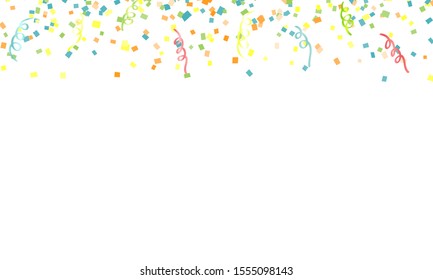 Illustration Confetti Paper Tape Splashed Stock Vector (Royalty Free ...