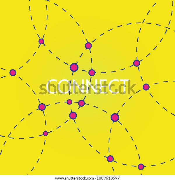 Illustration Connect Word Typography Design On Stock Vector (Royalty ...