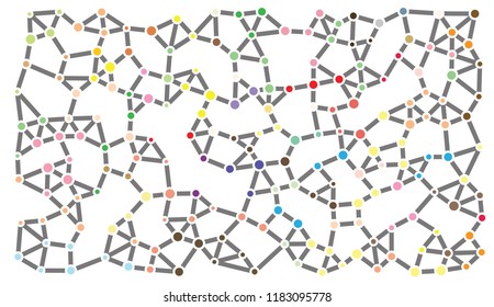 Illustration Connecting Dots Lines Random Position: vector de stock ...