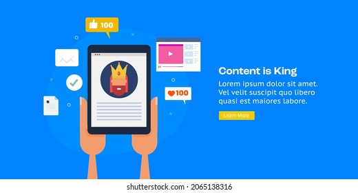 855 Content is king Stock Vectors, Images & Vector Art | Shutterstock