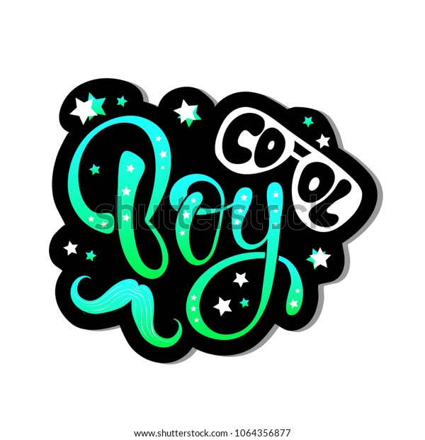 Illustration Cool Boy Text Boys Clothes Stock Vector (Royalty Free ...