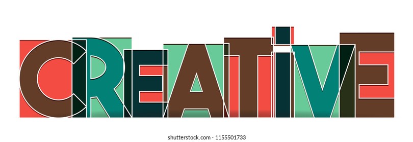 Illustration Creative Word Stock Vector (Royalty Free) 1155501733 ...
