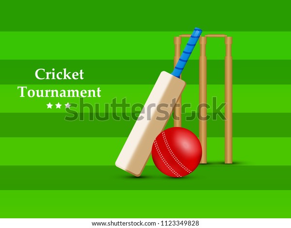 Illustration Cricket Tournament Background Stock Vector (Royalty Free ...