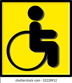 Illustration Cripple Sign Vector Stock Vector (Royalty Free) 52228912 ...