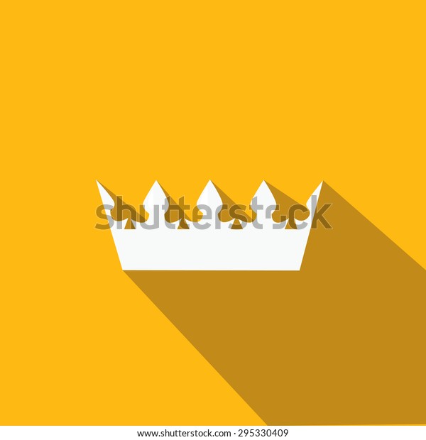 Illustration Crown Flat Design Style Stock Vector (Royalty Free ...