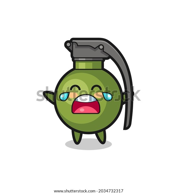Illustration Crying Grenade Cute Baby Cute Stock Vector (Royalty Free ...