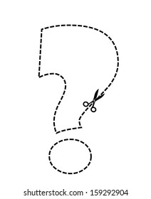 Illustration Cut Out Coupon Question Mark Stock Vector (Royalty Free ...