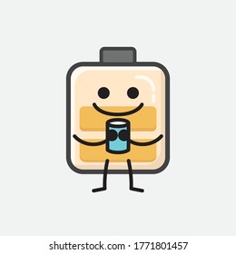 Illustration Cute Battery Vector Character Stock Vector (Royalty Free ...
