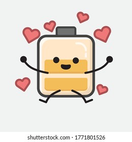 Illustration Cute Battery Vector Character Stock Vector (Royalty Free ...