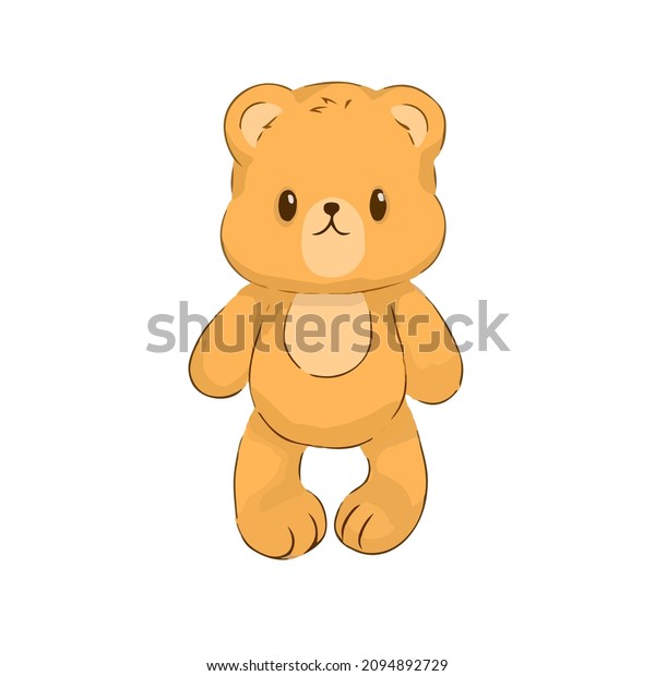 Illustration Cute Beige Bear Stock Vector (Royalty Free) 2094892729 ...