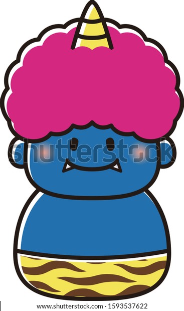 Illustration Cute Blue Ogre Stock Vector (Royalty Free) 1593537622 ...