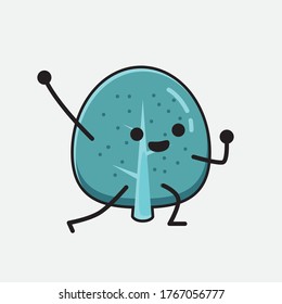 Illustration Cute Blue Tree Vector Character Stock Vector (Royalty Free ...