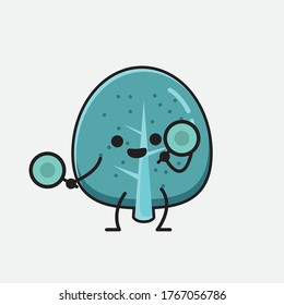 Illustration Cute Blue Tree Vector Character Stock Vector (Royalty Free ...