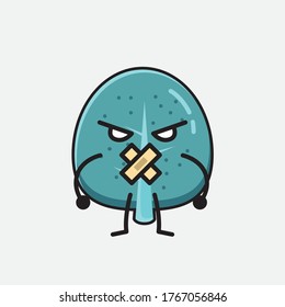 Illustration Cute Blue Tree Vector Character Stock Vector (Royalty Free ...