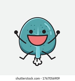 Illustration Cute Blue Tree Vector Character Stock Vector (Royalty Free ...