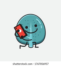 Illustration Cute Blue Tree Vector Character Stock Vector (Royalty Free ...
