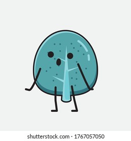 Illustration Cute Blue Tree Vector Character Stock Vector (Royalty Free ...